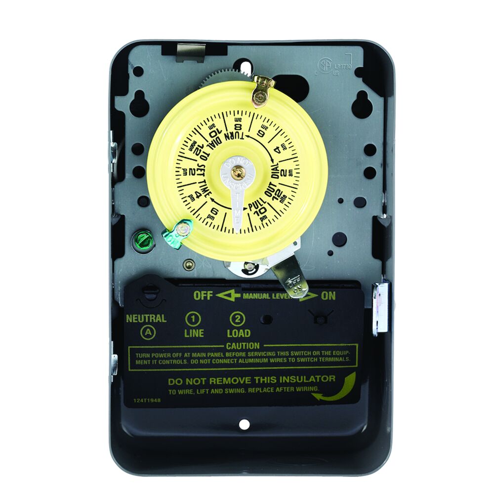 T101 Indoor Metal Single Pole Mechanical Timer Switch – Green ...