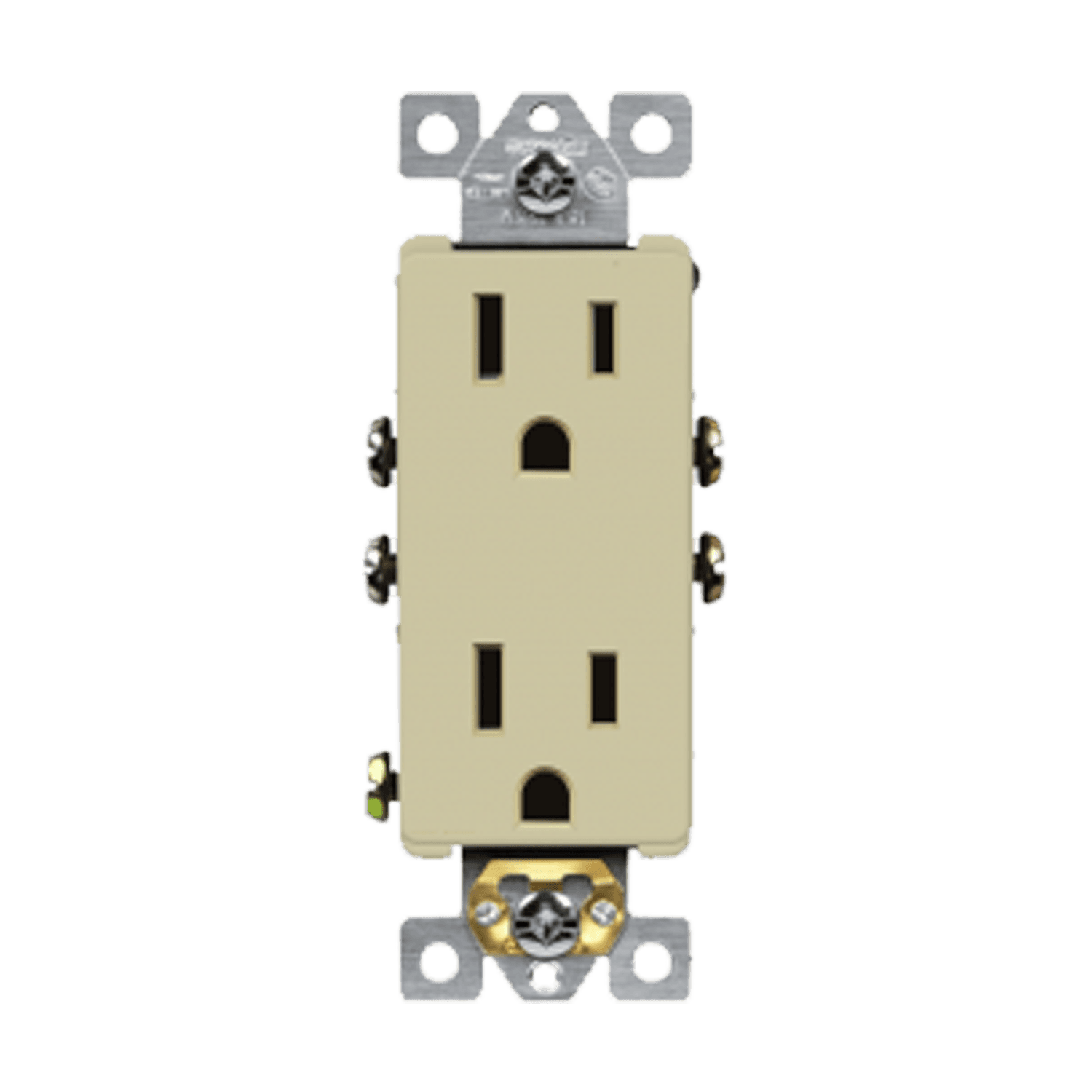 15A Push In and Side Wired 5-15R Decorator Receptacle – Green ...