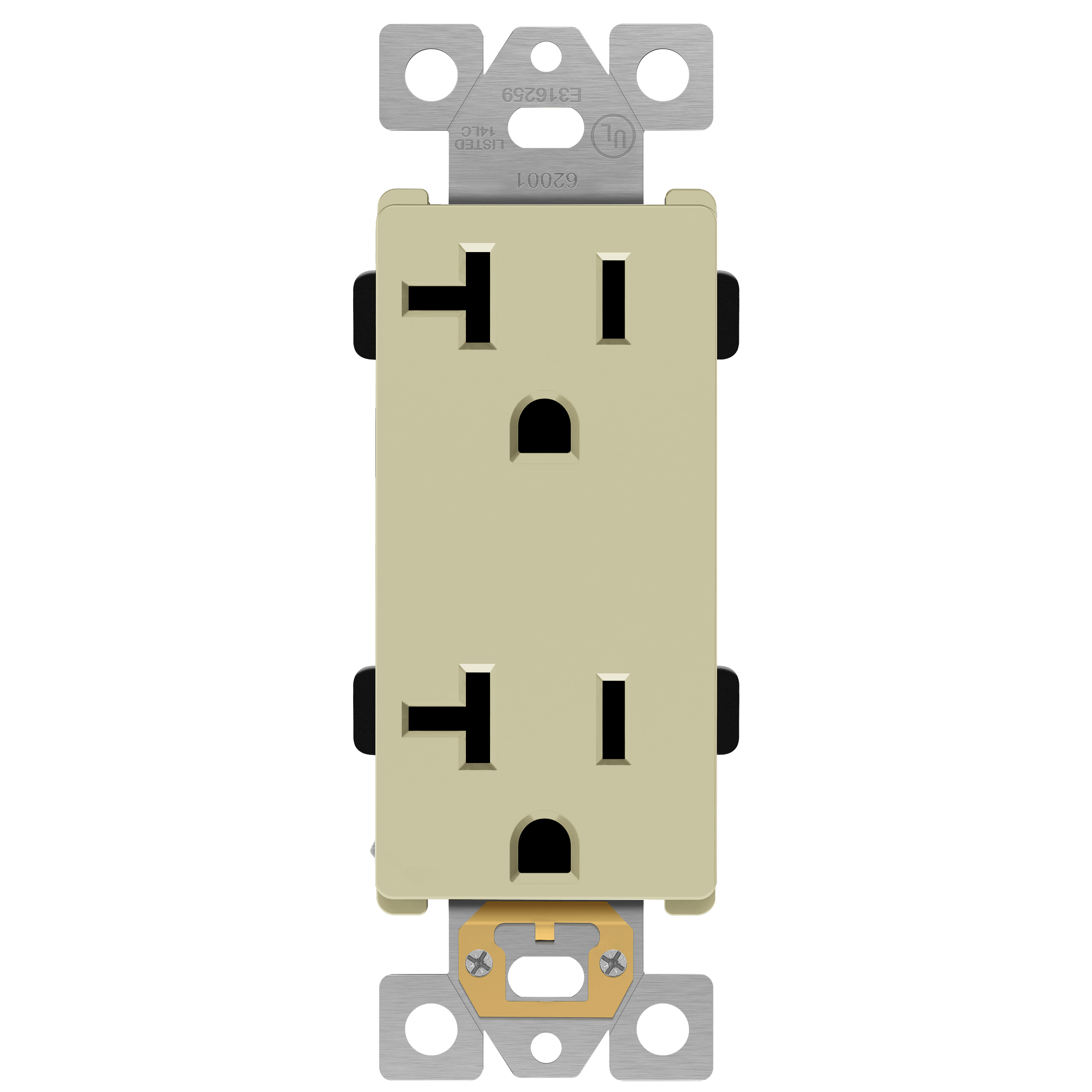 20A Push In and Side Wired 5-20R Decorator Receptacle – Green ...