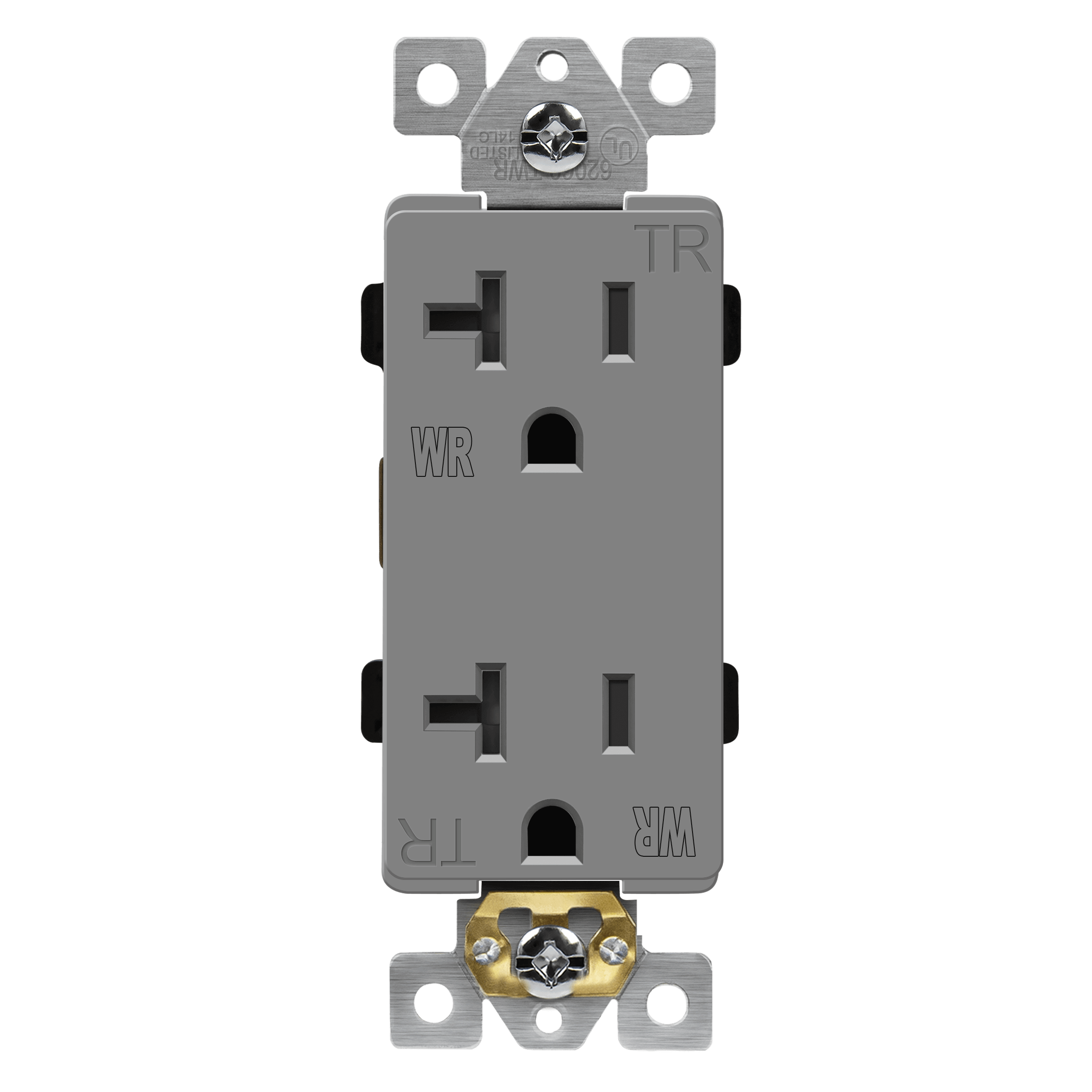 20A Tamper and Water Resistant Back Wired 5-20R Decorator Receptacle ...
