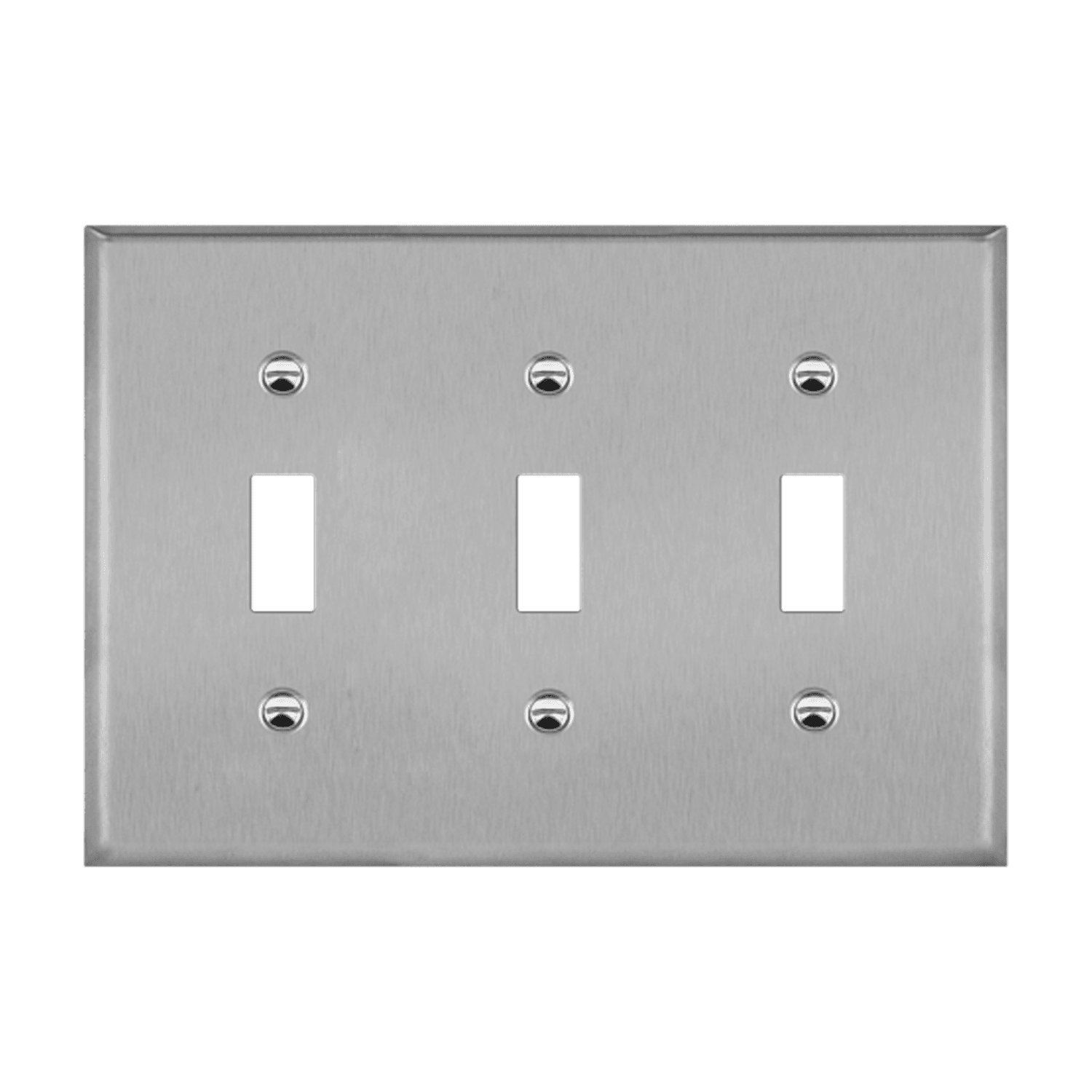 Stainless Steel Toggle Switch Three Gang Wall Plate – Green Electrical ...