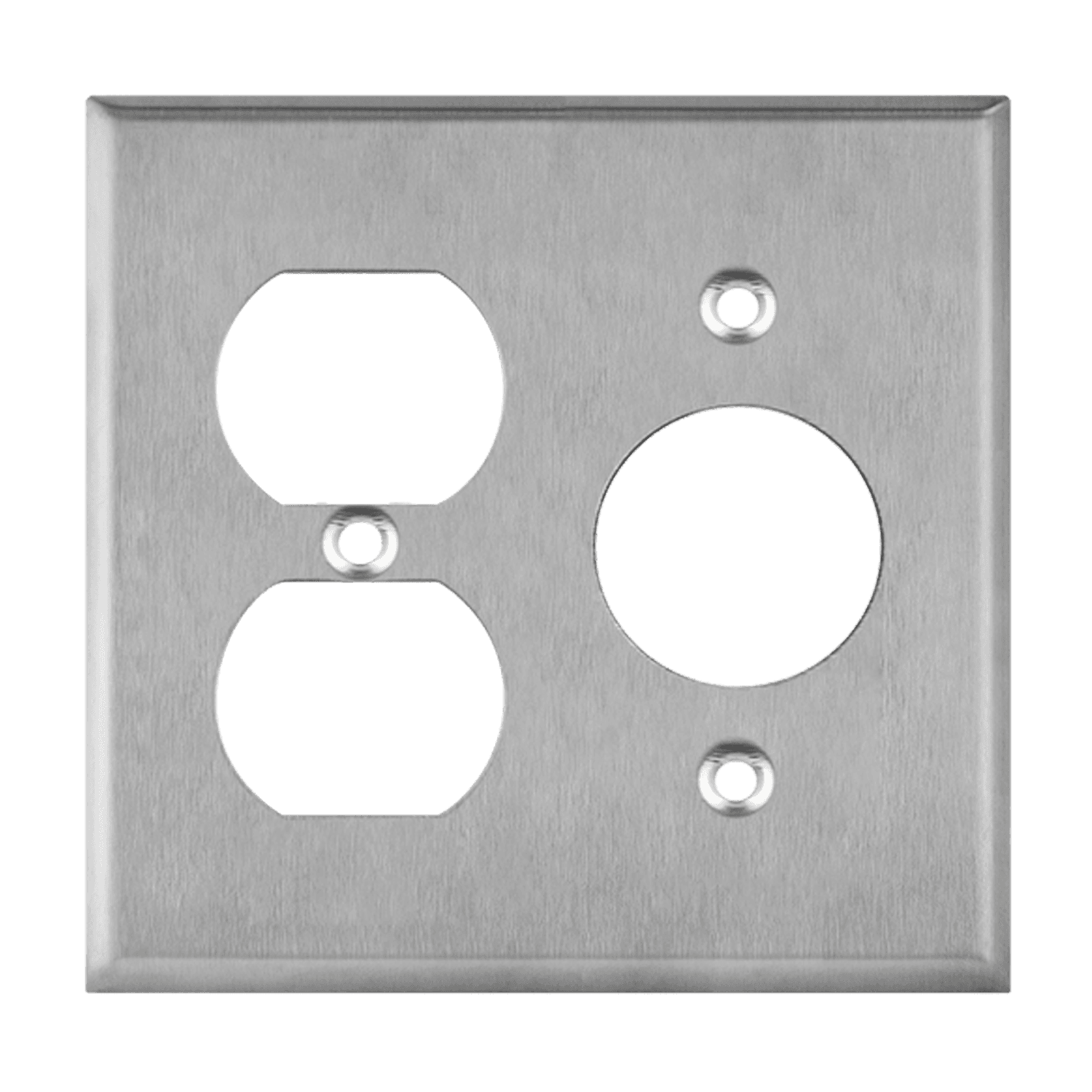 Stainless Steel Duplex and Single Receptacle Two Gang Wall Plate ...