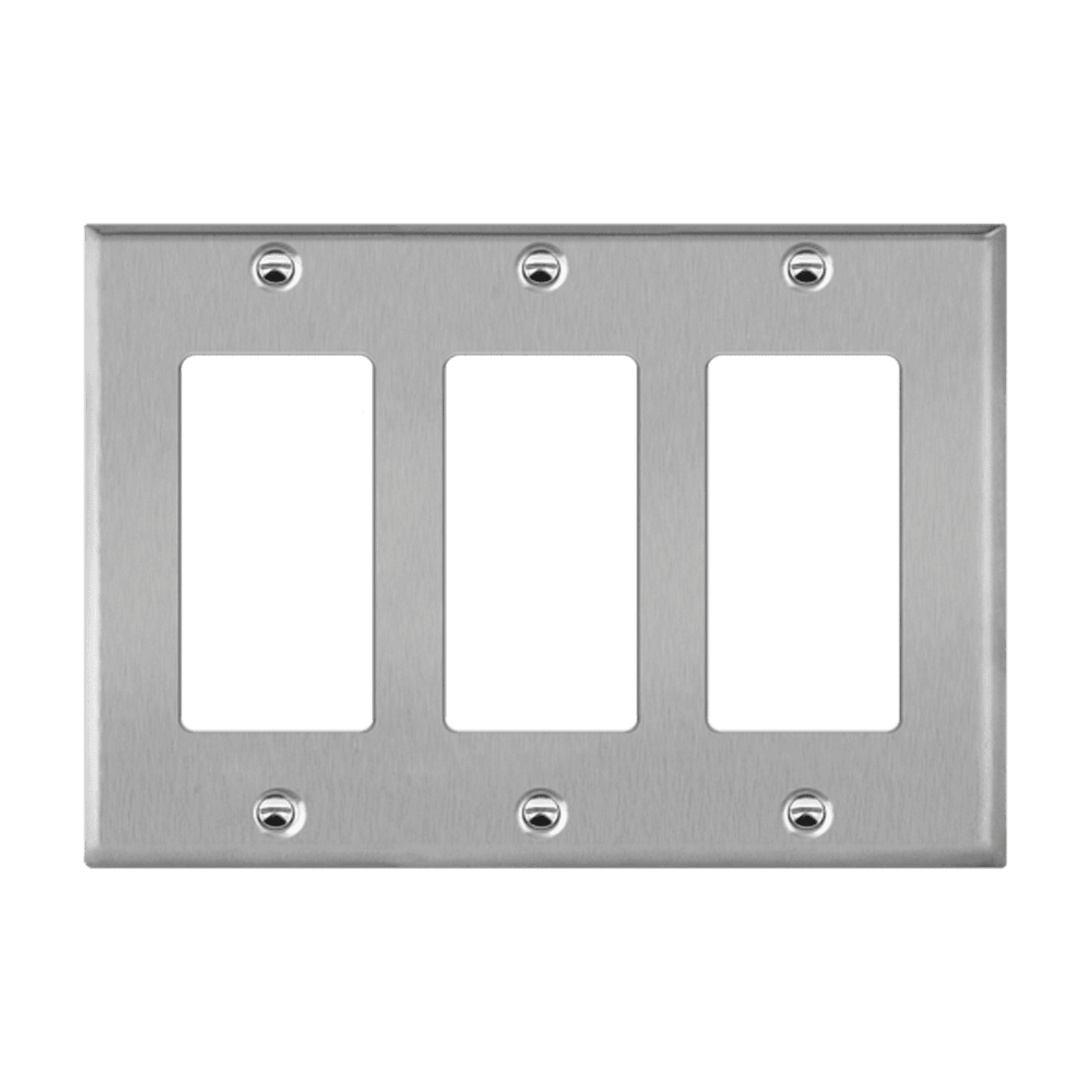 Stainless Steel Decorator GFCI Receptacle Three Gang Wall Plate – Green ...