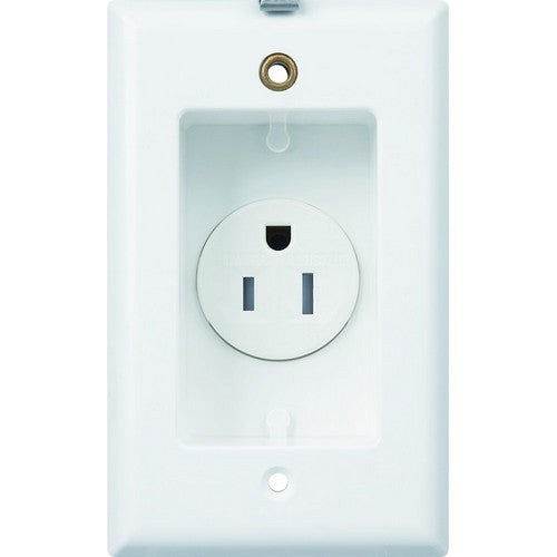 Single Gang Recessed Receptacle With Wall Plate – Green Electrical Supply