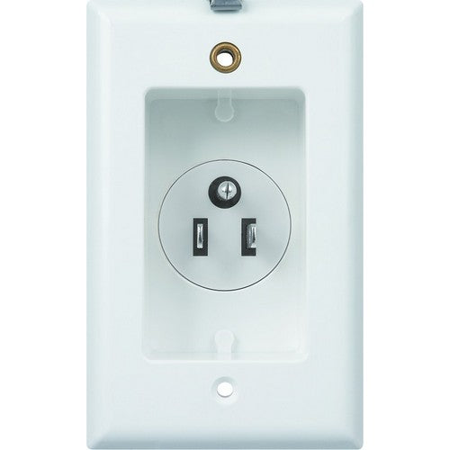 Single Gang Recessed Plug With Wall Plate – Green Electrical Supply