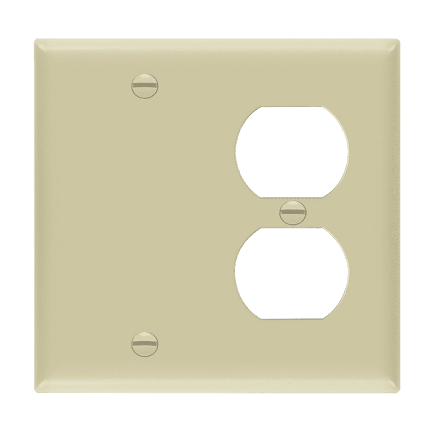Combination Two Gang Blank and Duplex Wall Plate – Green Electrical Supply