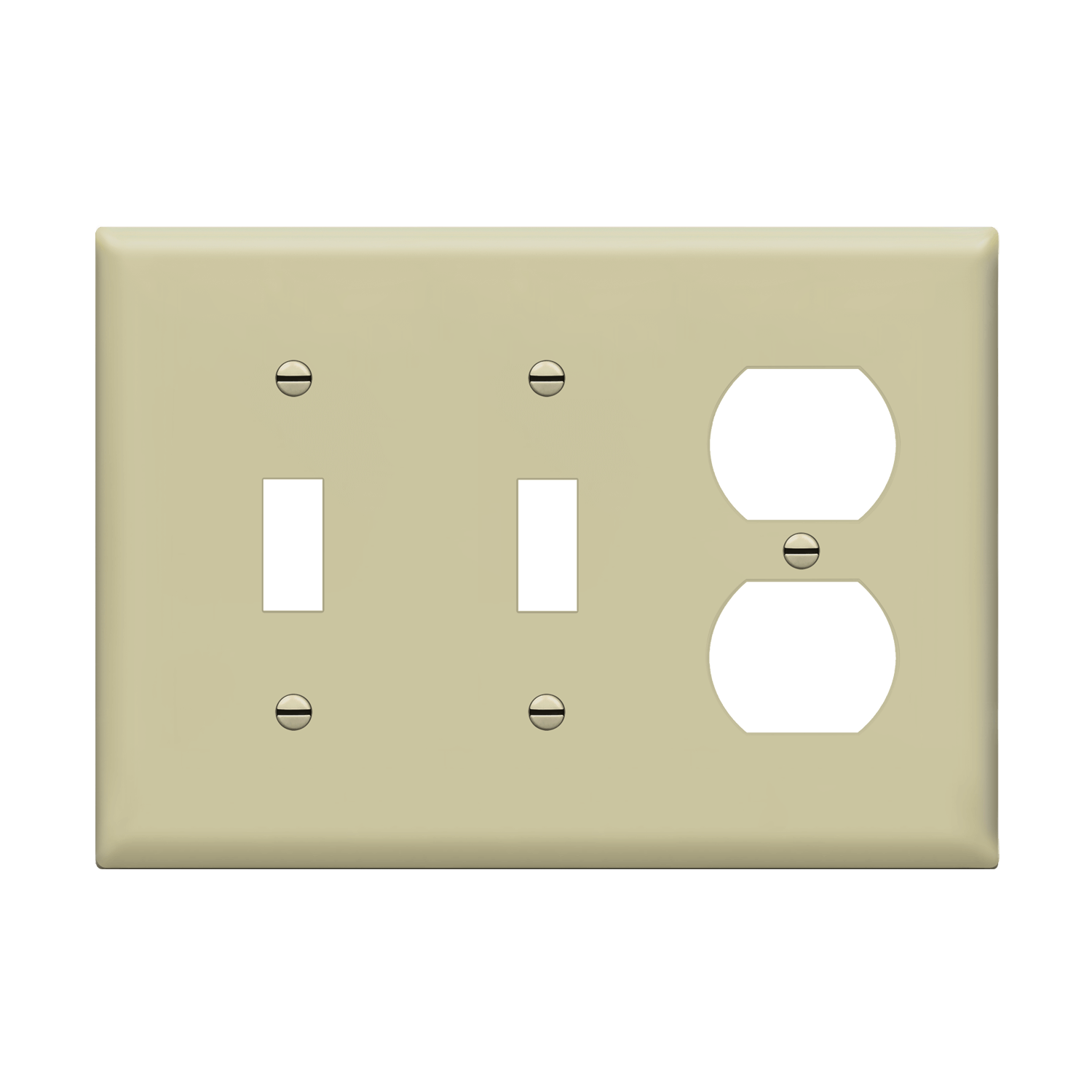 Combination Three Gang 2 Toggle and Duplex Receptacle Wall Plate ...