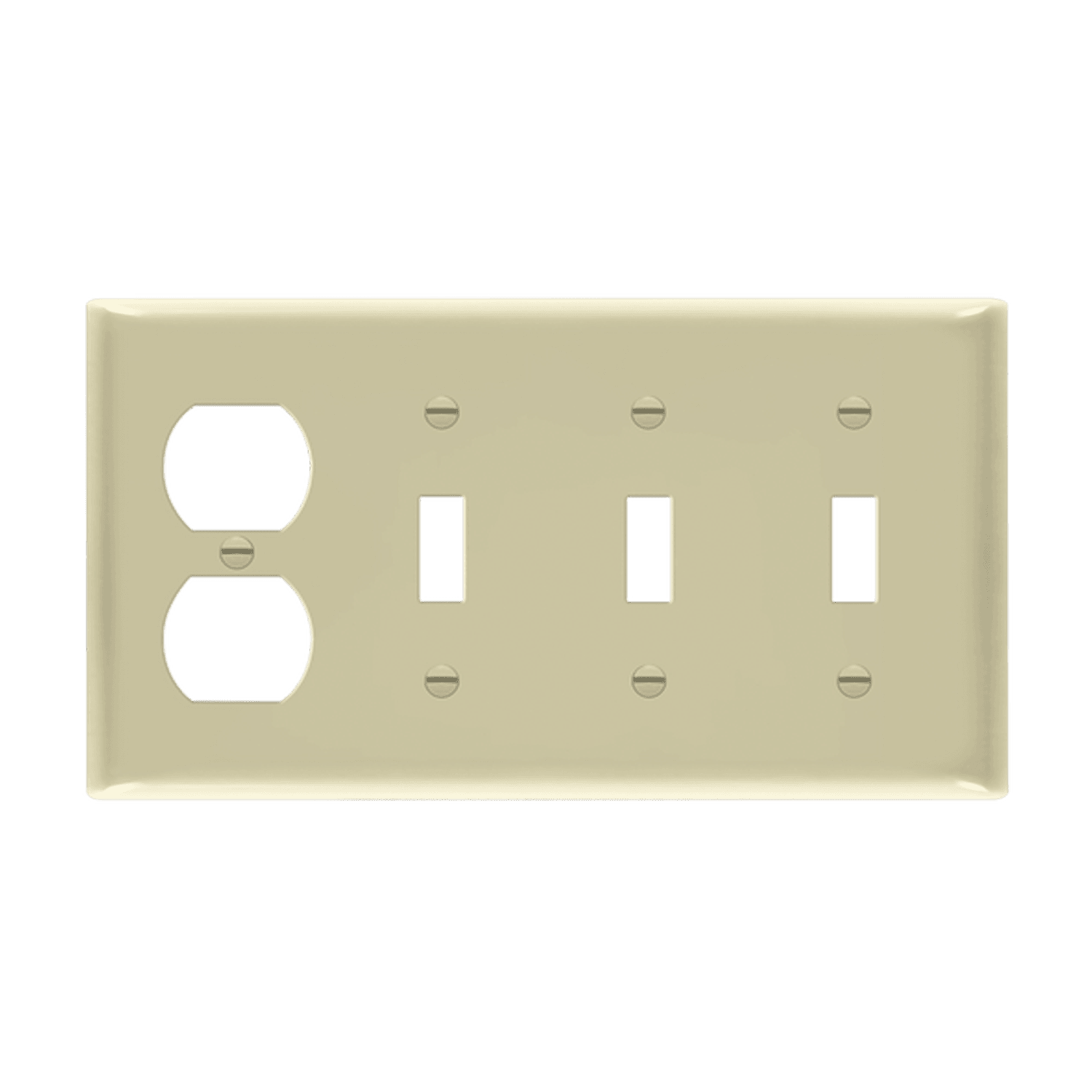 Combination Four Gang 3 Toggle and Duplex Receptacle Wall Plate – Green ...