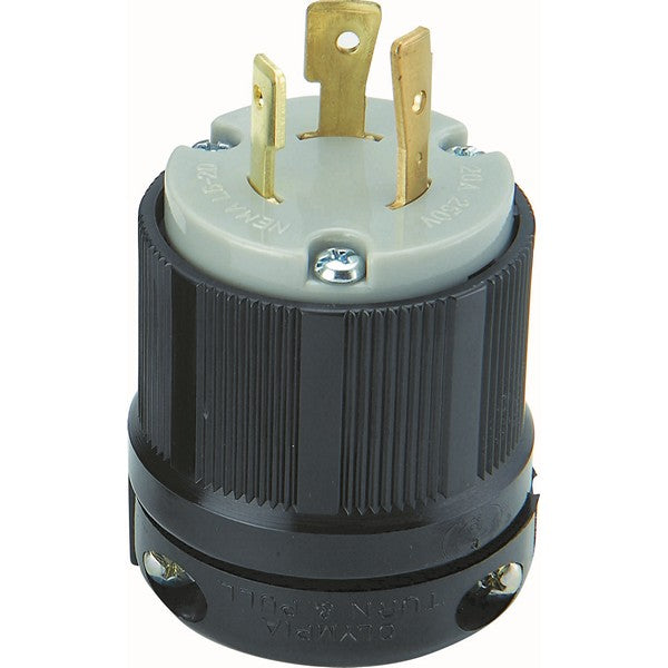 NEMA L6-20P Twist Lock 250V 2 Pole 3 Wire 20A Plug – Green Electrical ...