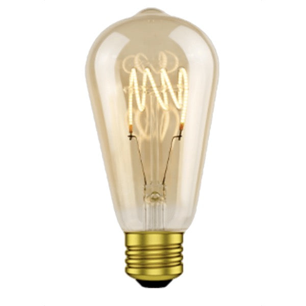 4.5 Watt Deco ST19 Amber LED Filament Light Bulb 2000K – Green ...