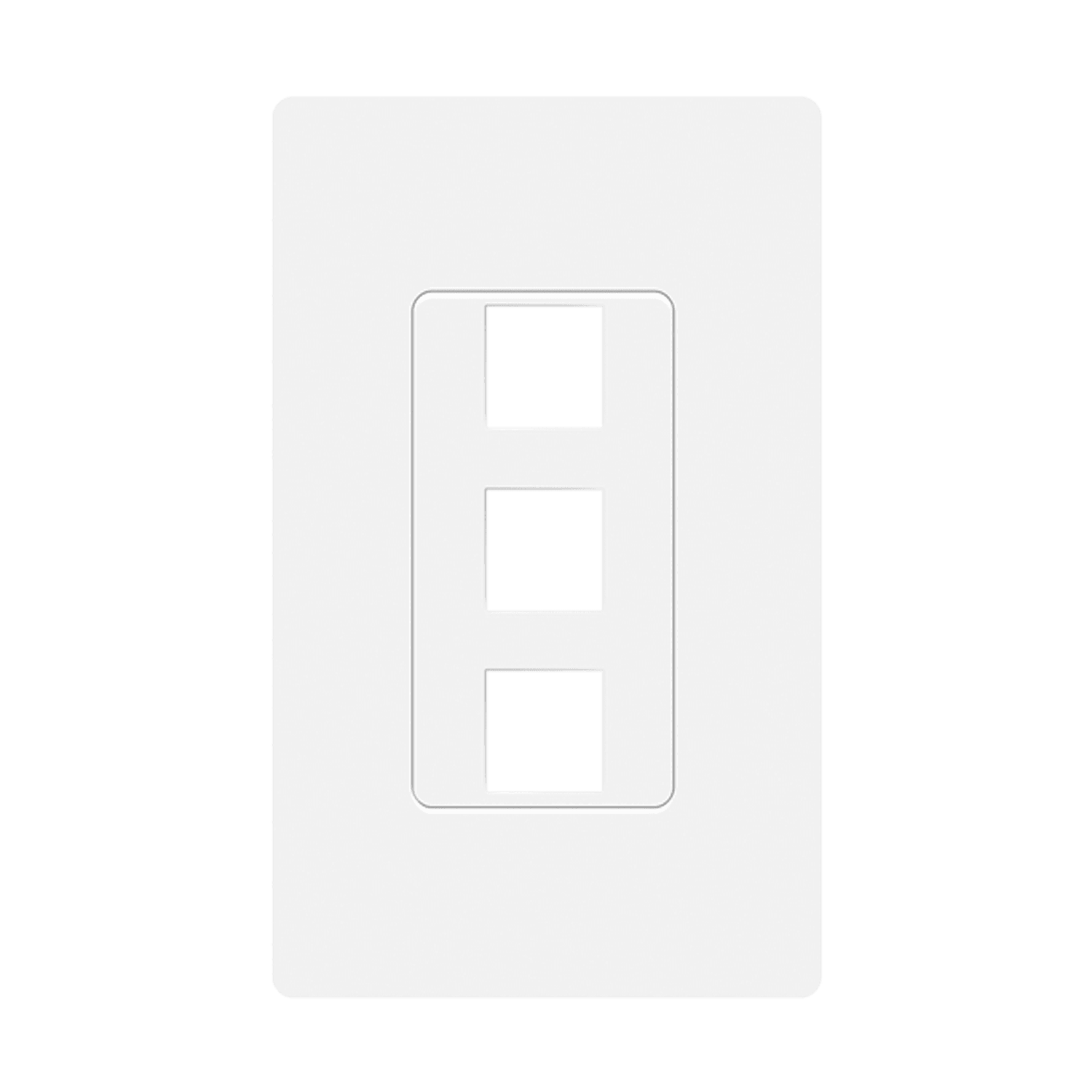 Screwless White Keystone 1 Gang 3 Port Wall Plate – Green Electrical Supply