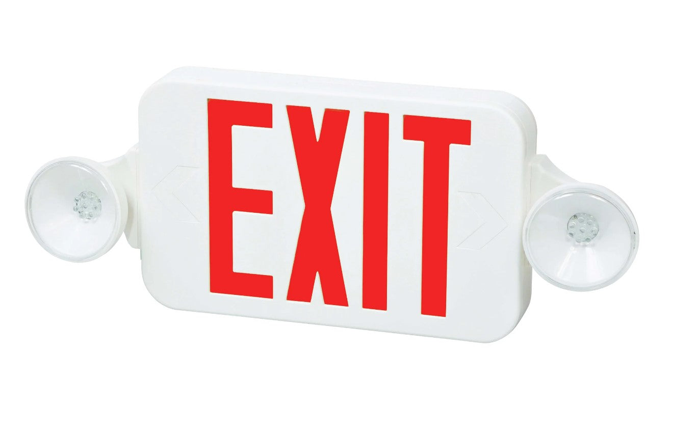 FHEC30WR Micro LED Exit Sign/Emergency Light Combo – Green Electrical ...
