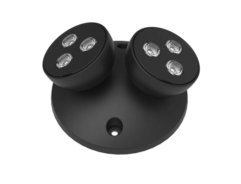 Emergence Double Remote Indoor Black Round Head For Halco Exit and Eme ...