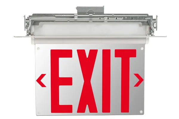 Single or Double Face NYC Code Compliant Recessed Mount Acrylic Exit S ...