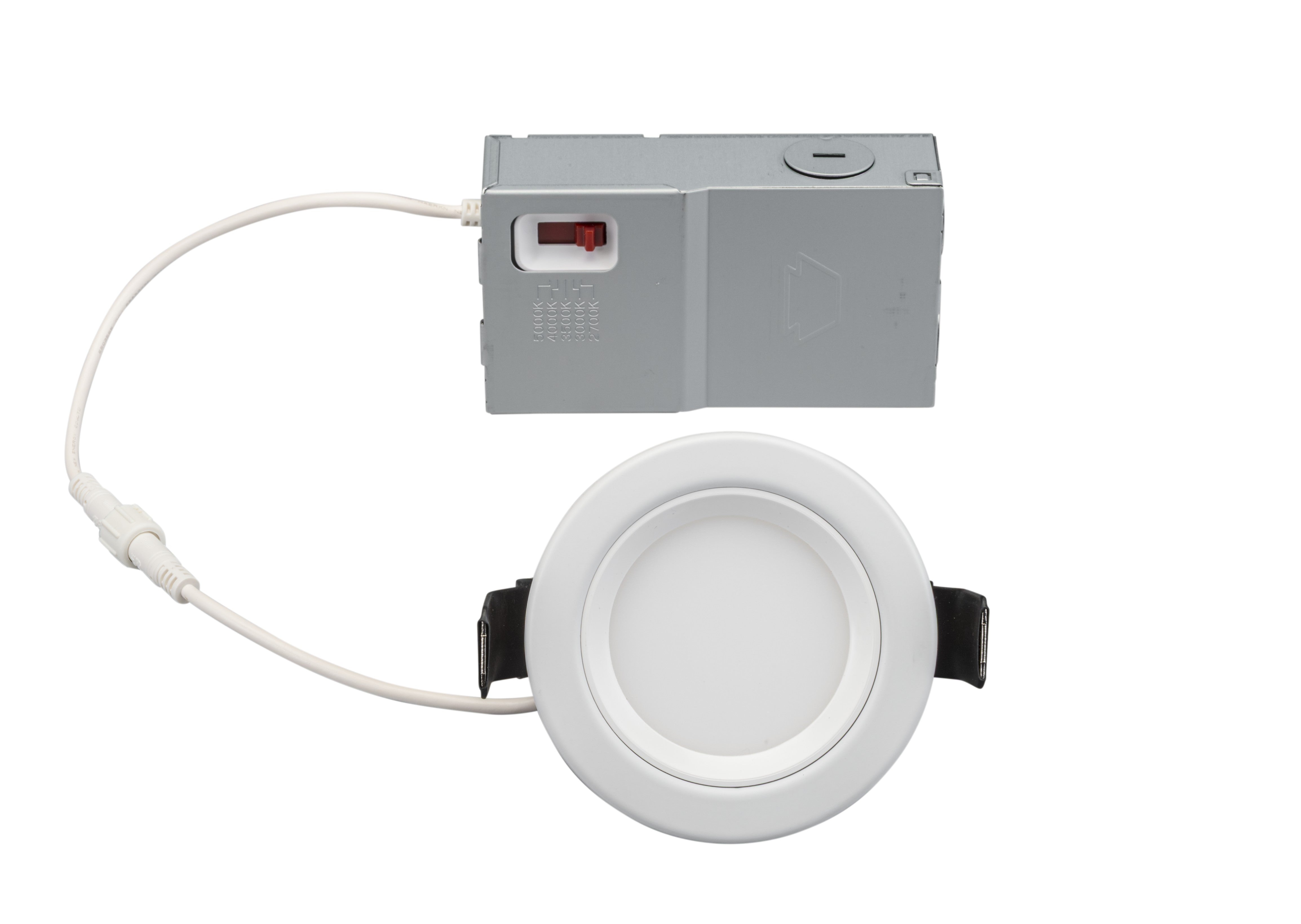 3 Inch 6.5 Watt Fire Rated Circa Recessed Wafer LED Color Selectable D ...
