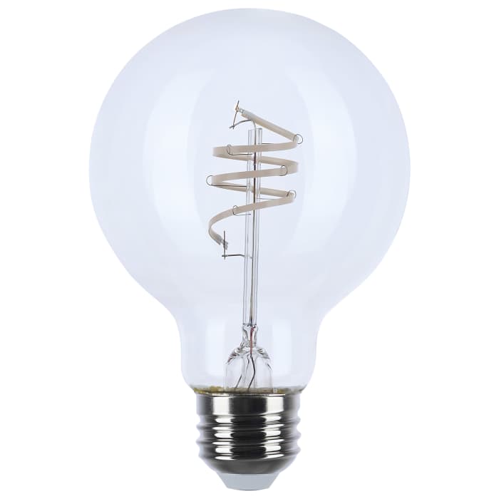 6 Watt G25 LED Flex Gray Coil Filament Light Bulb 2700K – Green ...