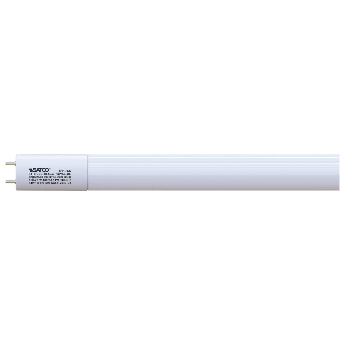 4 Foot 14 Watt LED T8 Color Selectable Ballast Bypass Tube Light 3000 ...