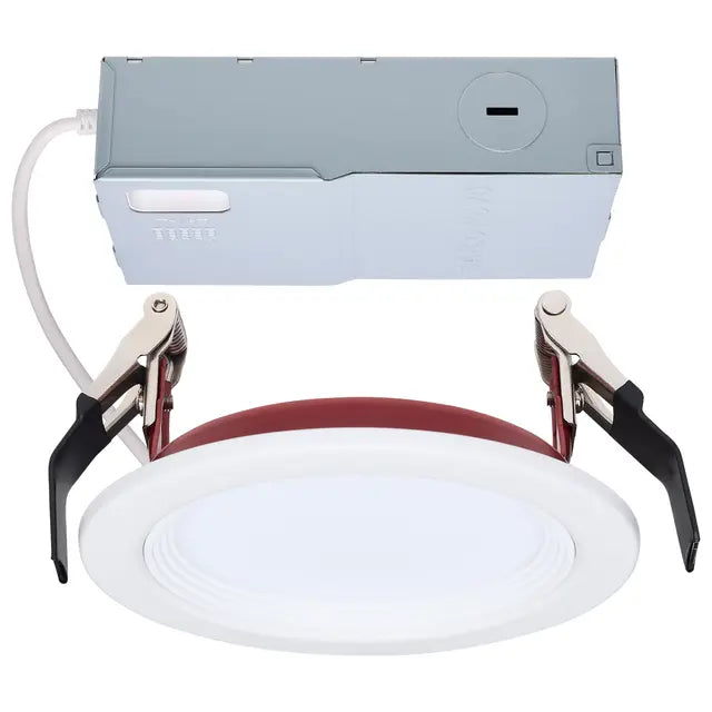 4 Inch 10 Watt LED 120V Stepped Baffle Fire Rated Downlight 2700K/3000 ...