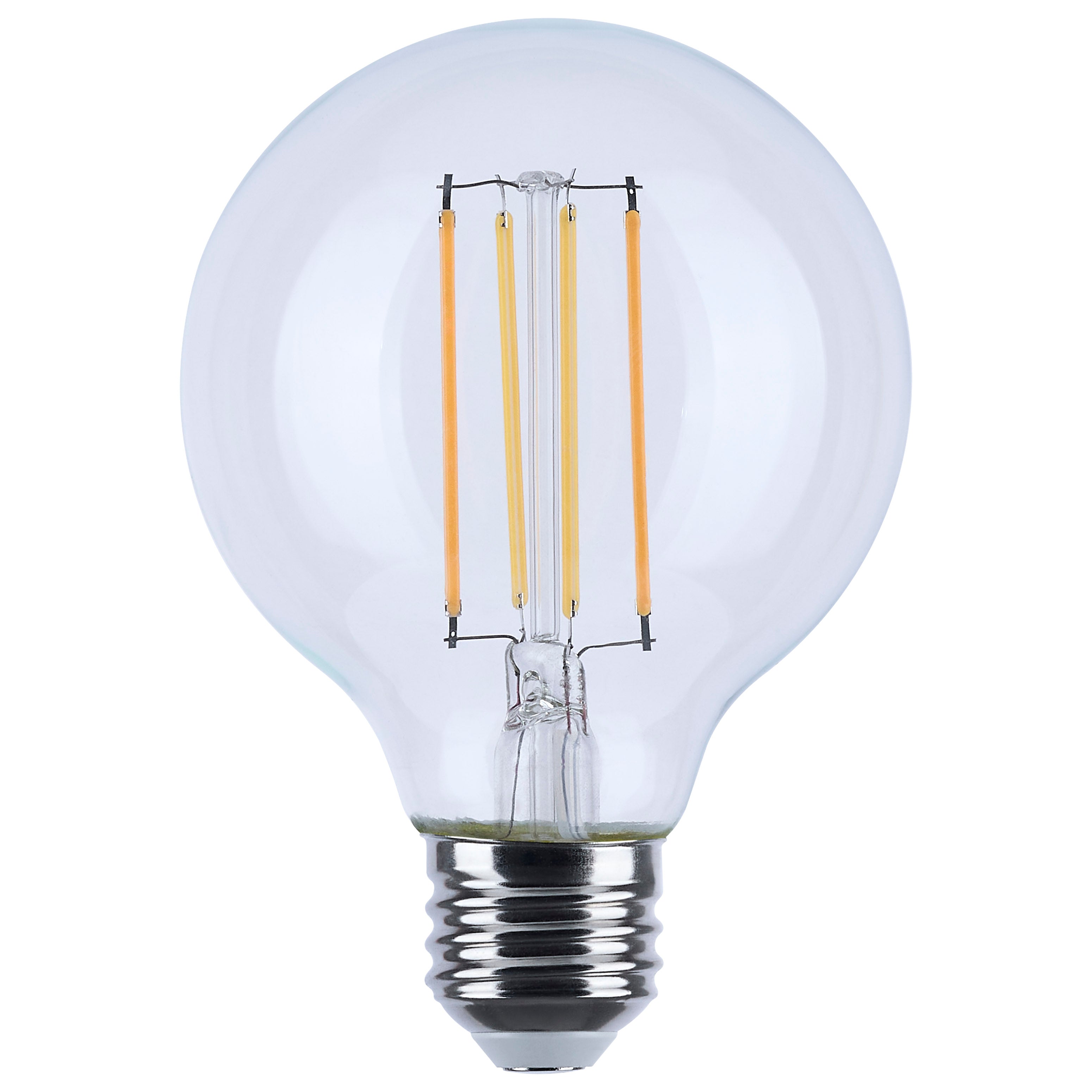 8 Watt Enclosed Fixture Rated 120V G25 E26 Clear Light Bulb Warm Dimmi ...