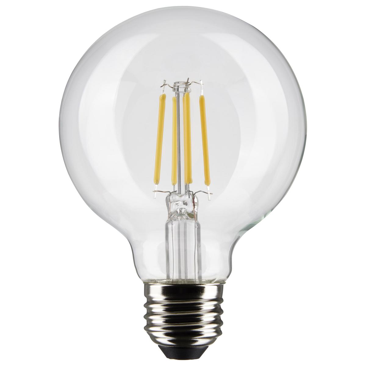 4.5 Watt Clear LED G25 Globe Filament 90 CRI Light Bulb – Green ...