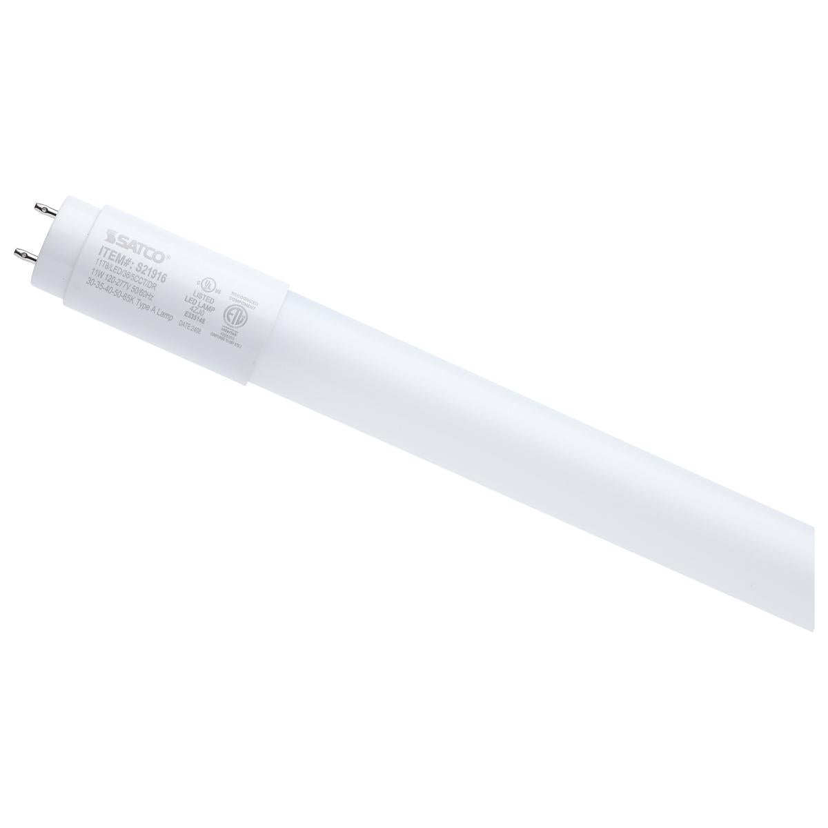 3 Foot 11 Watt Color Selectable Type A LED T8 Tube Light 3000/3500/400 ...