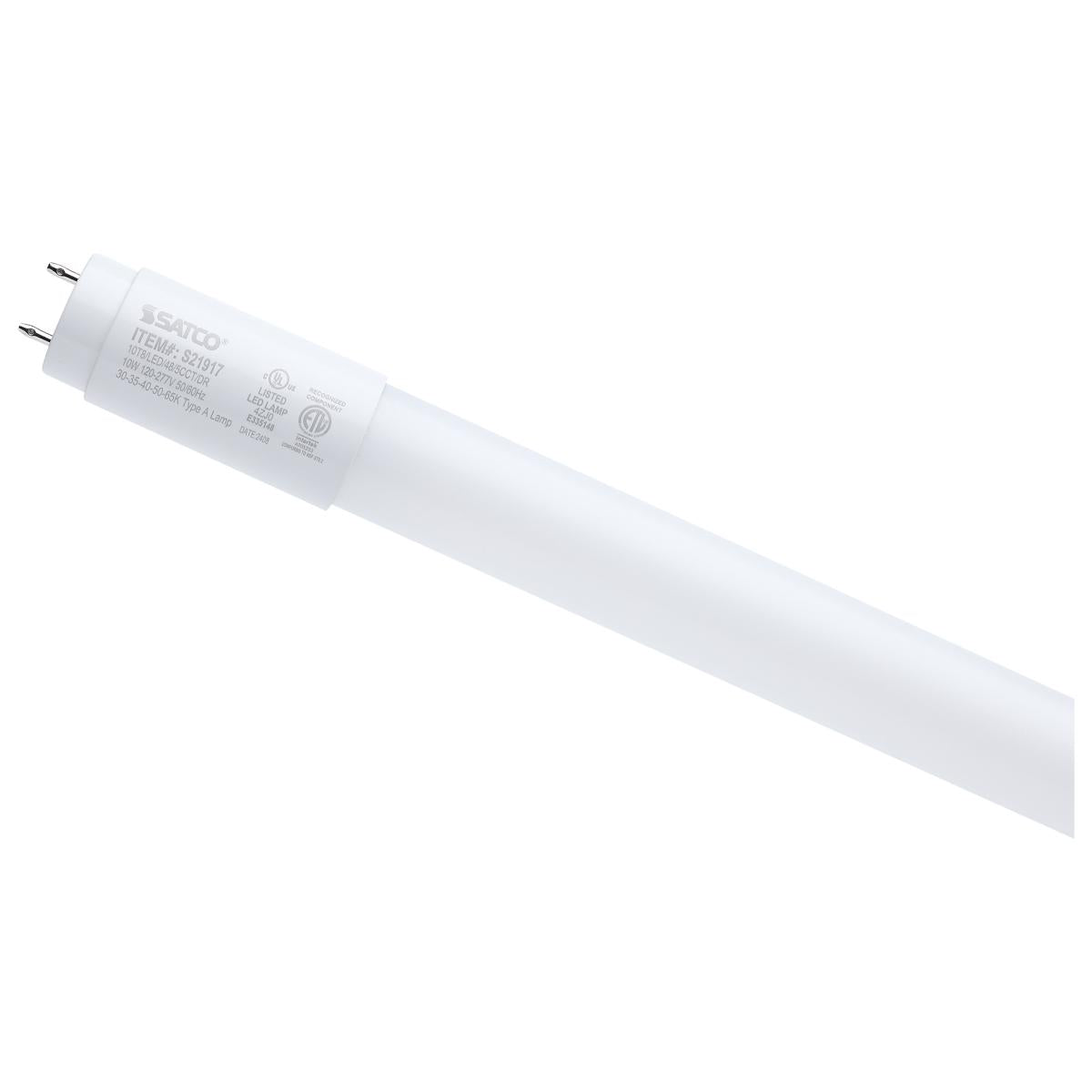 4 Foot 10 Watt Color Selectable Type A LED T8 Tube Light 3000/3500/400 ...