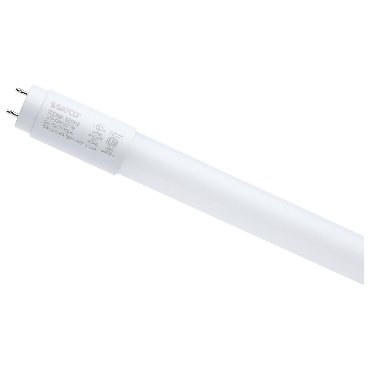 4 Foot 13 Watt Color Selectable Type A LED T8 Tube Light 3000/3500/400 ...