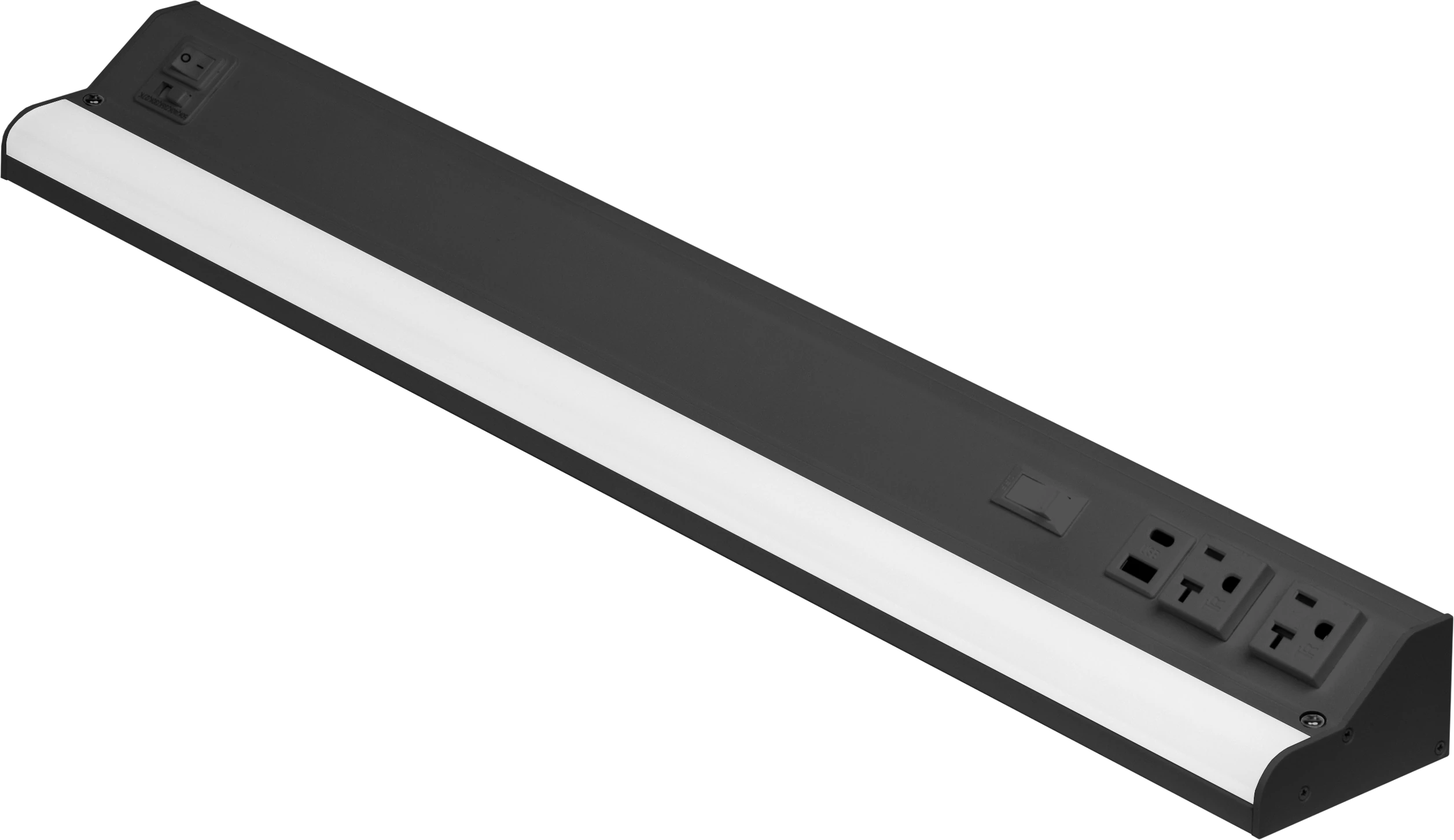 24 Inch 15 Watt LED Under Cabinet Light Receptacles and USB Ports 2700 ...