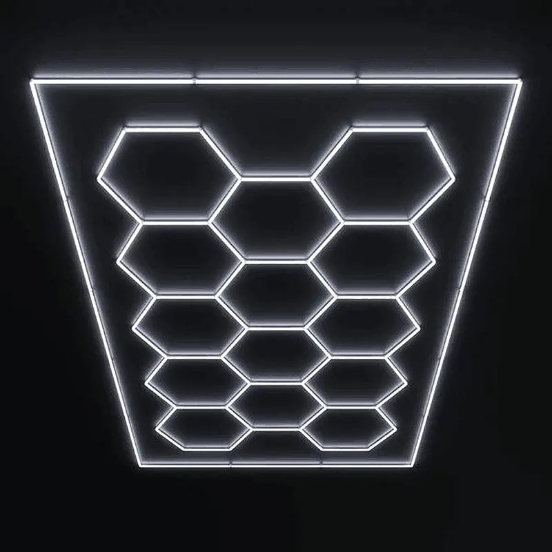 8 Foot x 16 Foot Hexagon LED Ceiling Light Fixture – Green Electrical ...