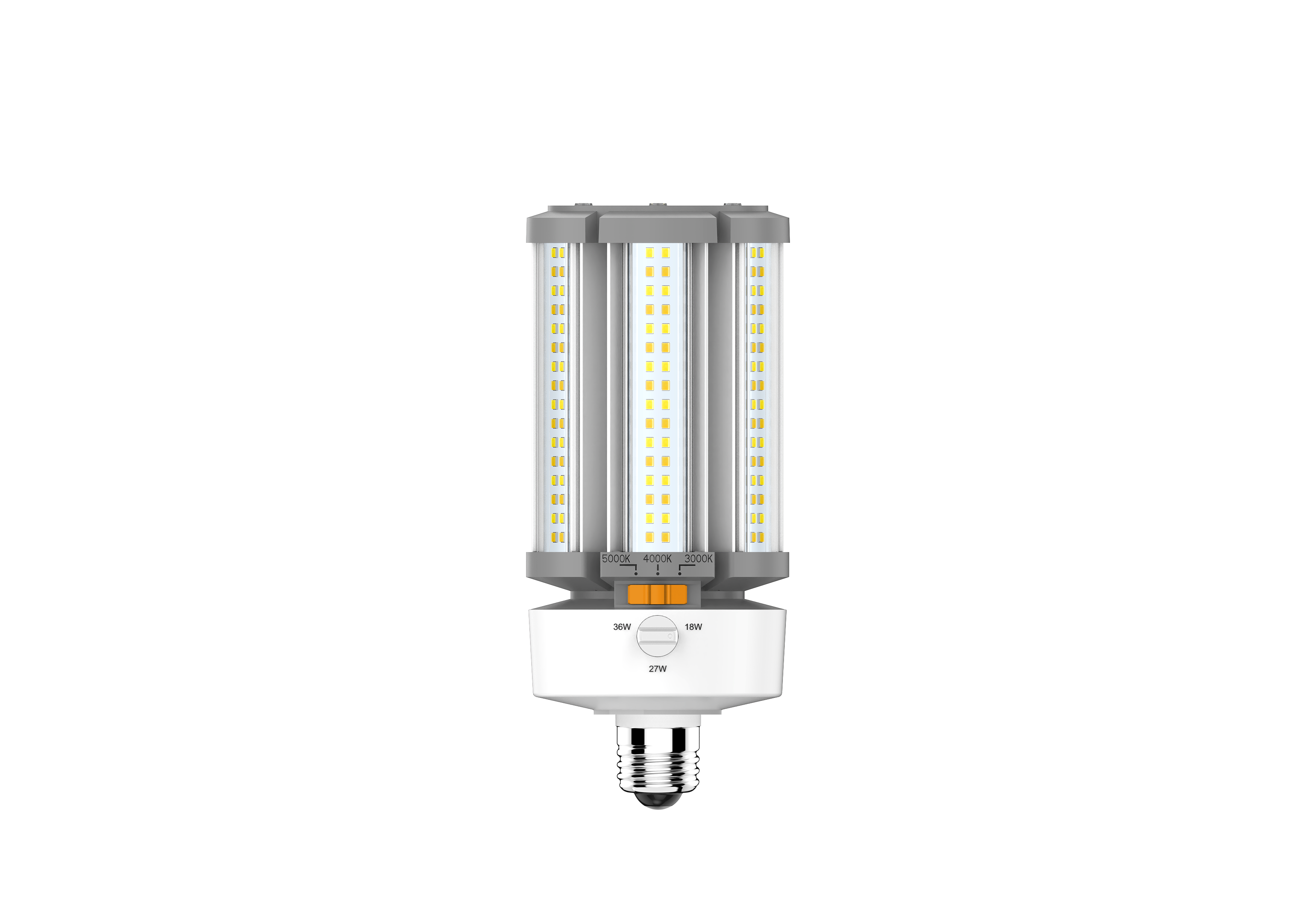 18/27/36 Watt LED Wattage and Color Selectable HID Corn Cob E26 Base 3 ...