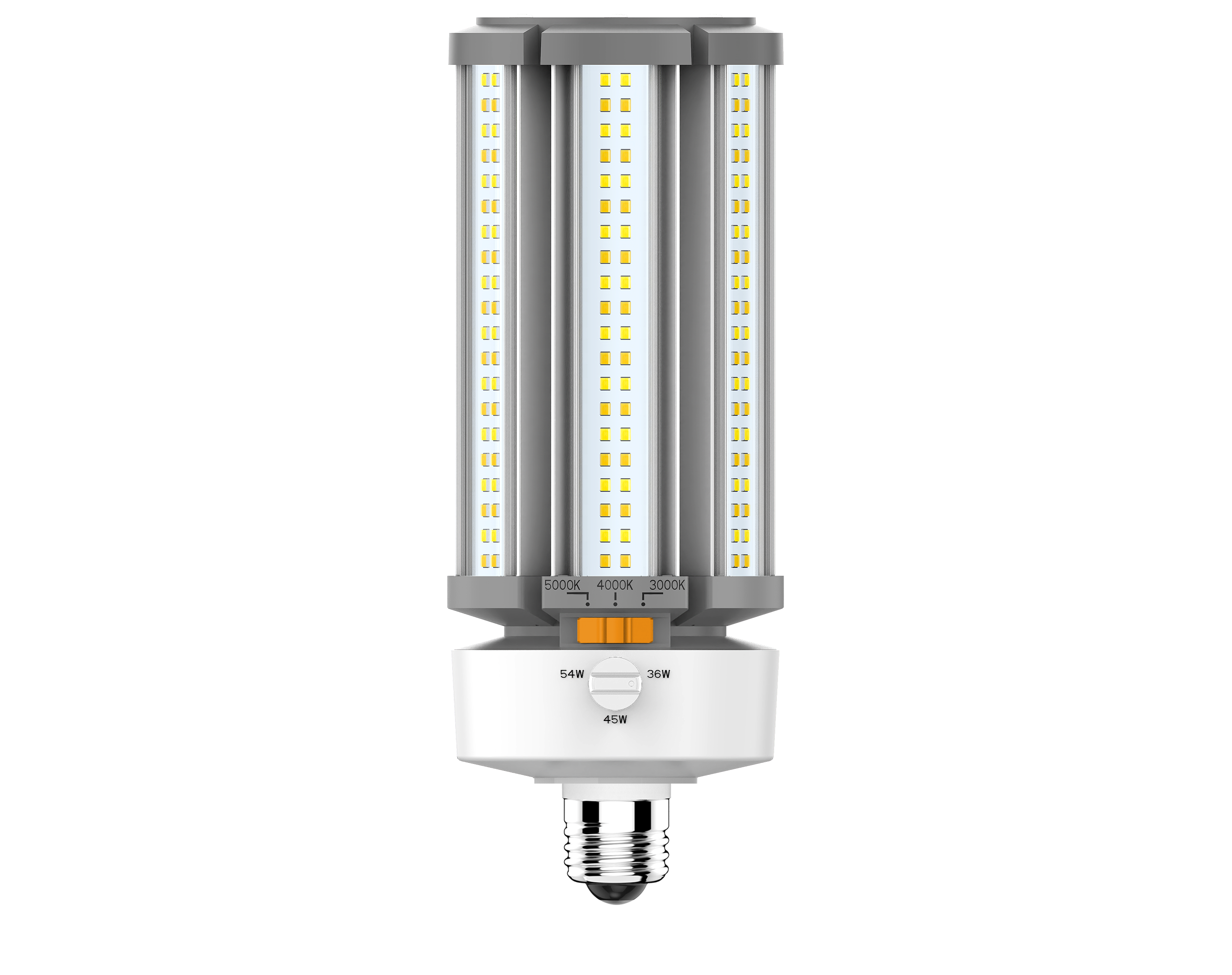 36/45/54 Watt LED Wattage and Color Selectable HID Corn Cob E26 Base 3 ...