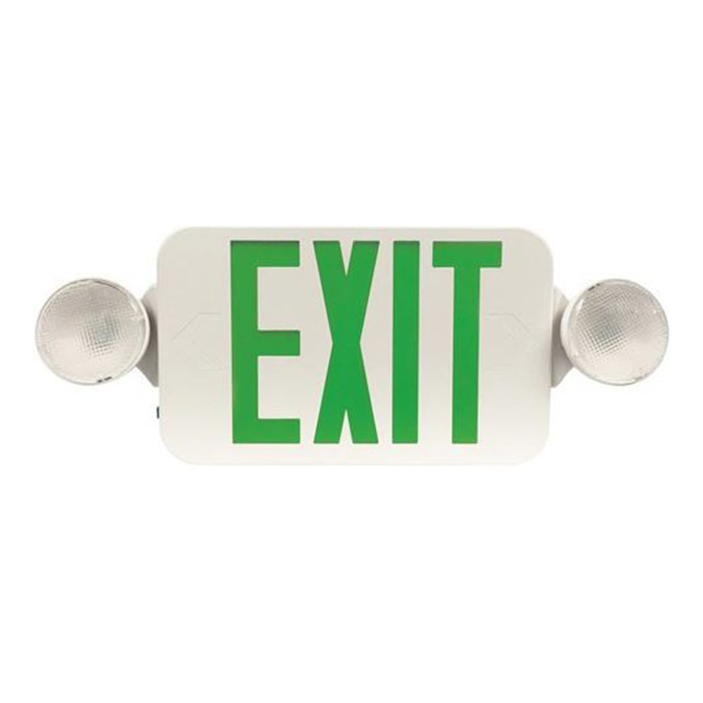 Emergency High Output LED Exit Combo Battery Backup Sign – Green ...